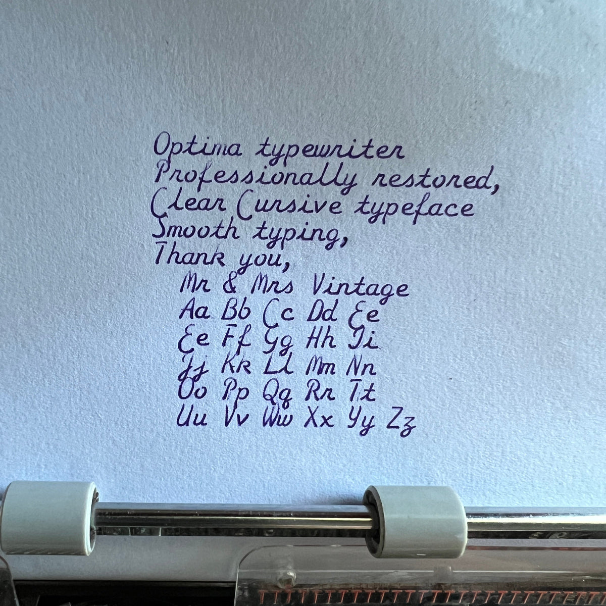 Cursive Optima Typewriter | White colour | Mustard | Vintage | Retro ...