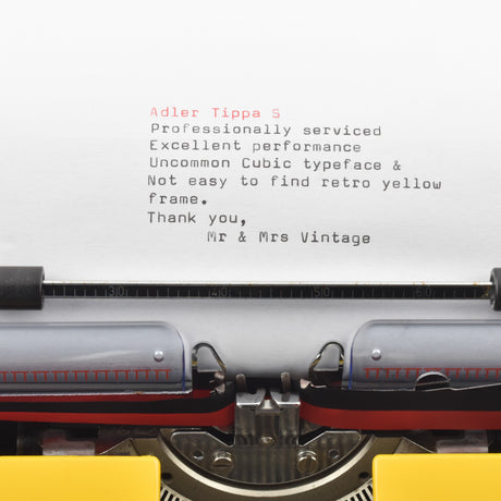 Adler Tippa S With Rare Cubic Typeface – Mr & Mrs Vintage Typewriters ltd